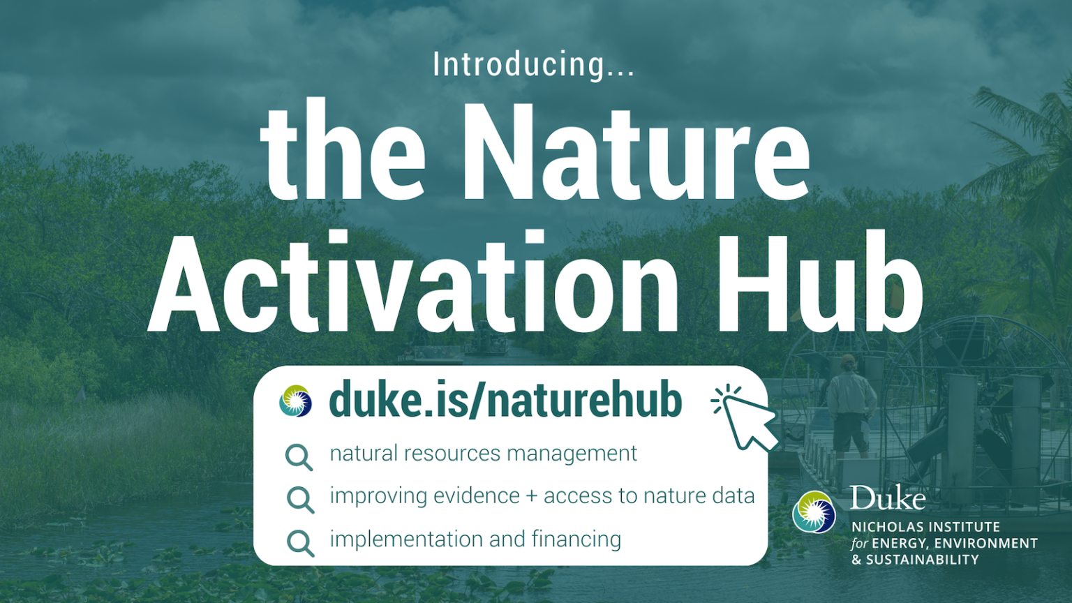 Duke University - NETWORK FOR ENGINEERING WITH NATURE